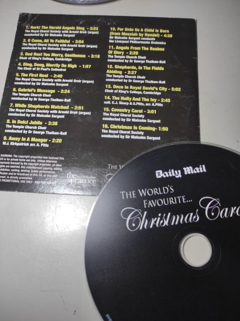 Christmas Songs CD album Daily mail from the EU @ 135 each, Hobbies ...