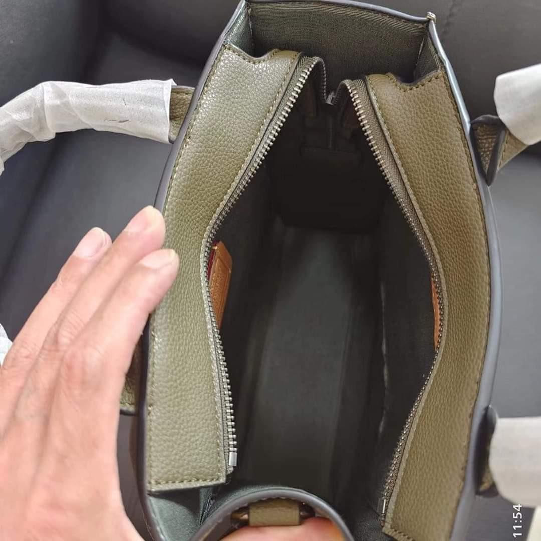 Coach Gotham Tall Tote 24 in Signature Leather in Army Green / Key Lime ...