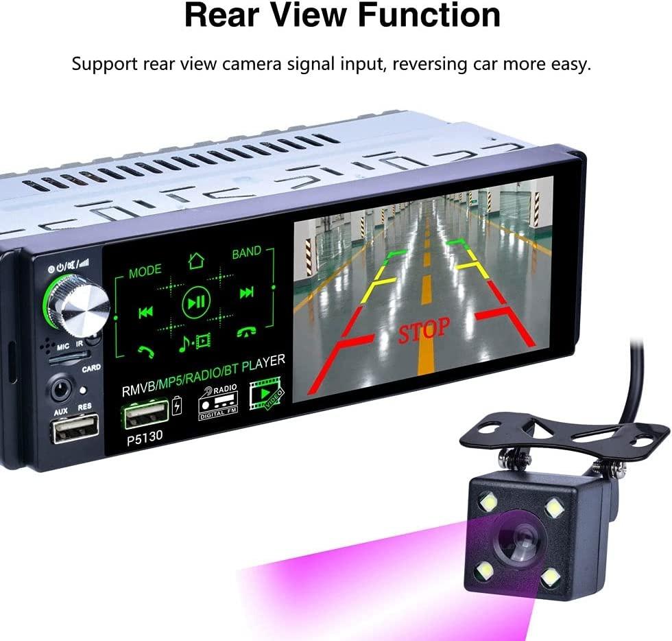 Ctzrzyt P5130 Car Radio MP5 Player 1 Din Autoradio 4.1 Inch Touchscreen ...