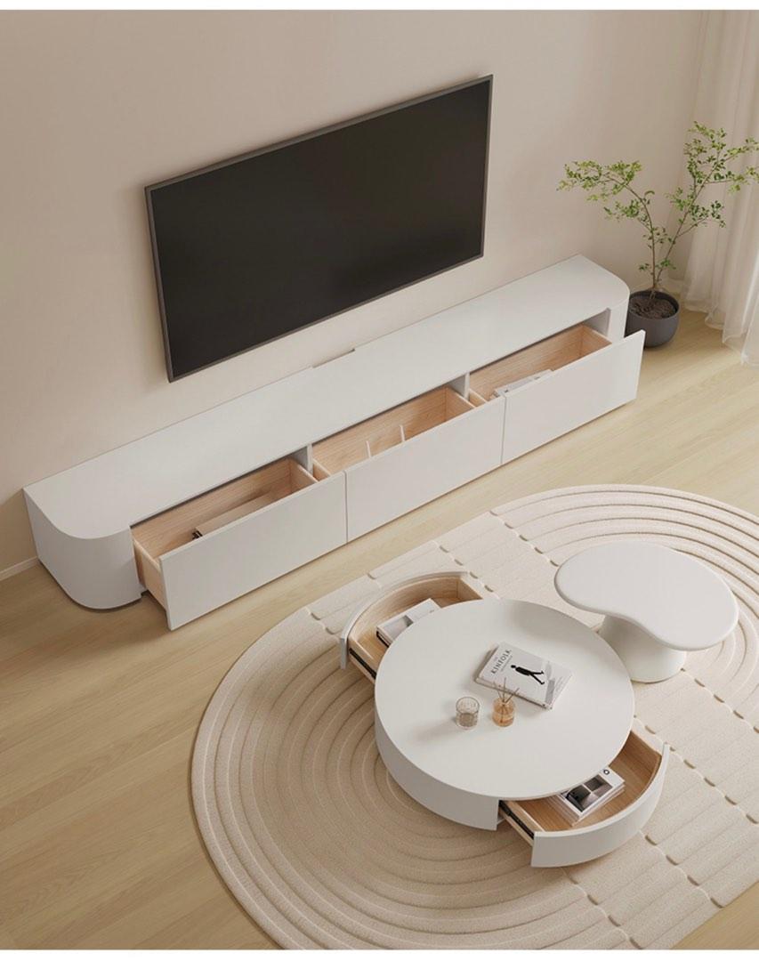 Curved TV Console 1.8m, Furniture & Home Living, Furniture, TV Consoles ...