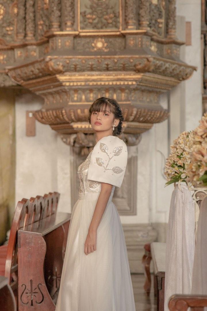 FOR SALE Custom made Filipiniana gown, Women's Fashion, Dresses & Sets ...