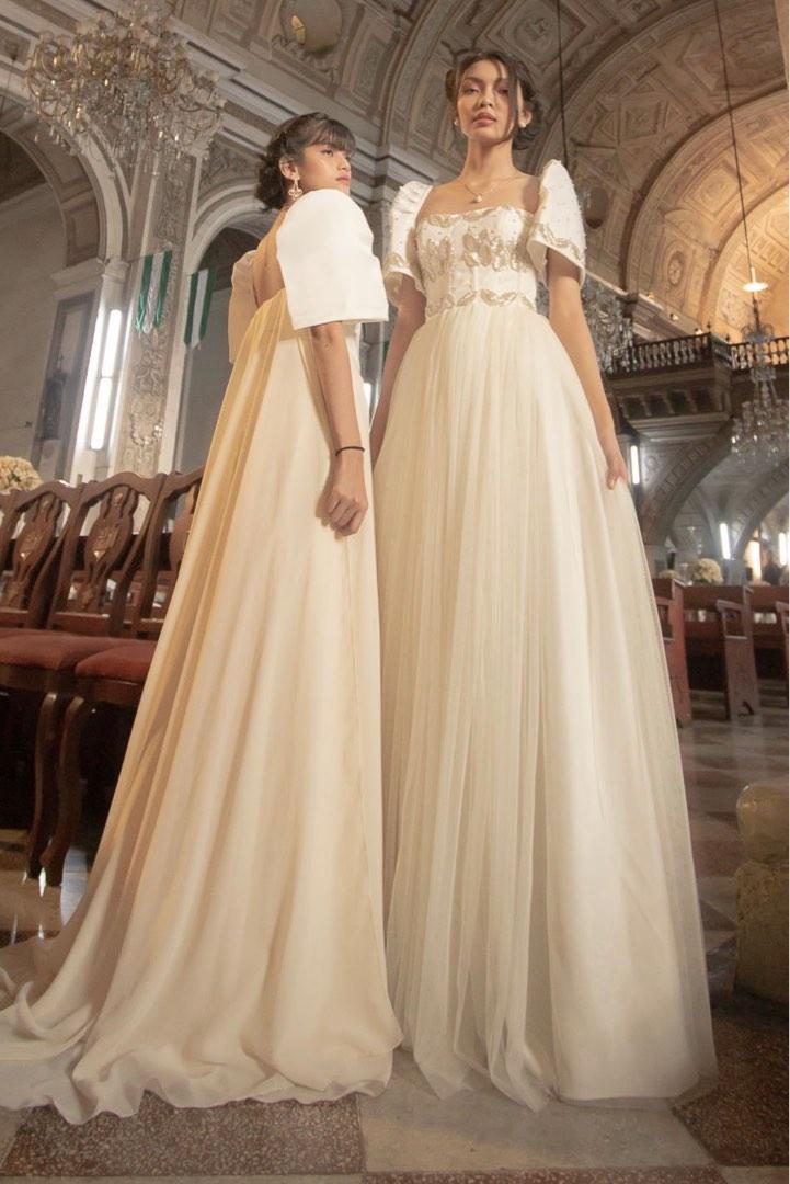 FOR SALE Custom made Filipiniana gown, Women's Fashion, Dresses & Sets ...