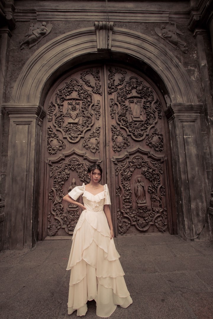 FOR SALE Custom made Filipiniana gown, Women's Fashion, Dresses & Sets ...