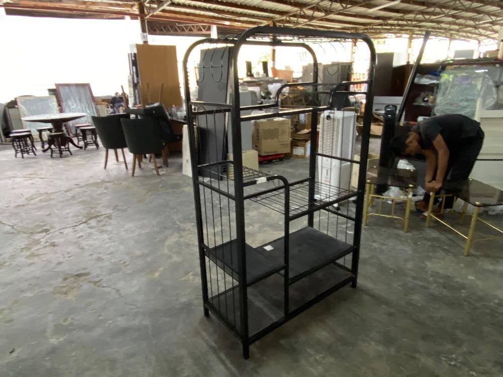 Decorative Metal Display Cabinet Black Colour / Kabinet Paparan Logam ...