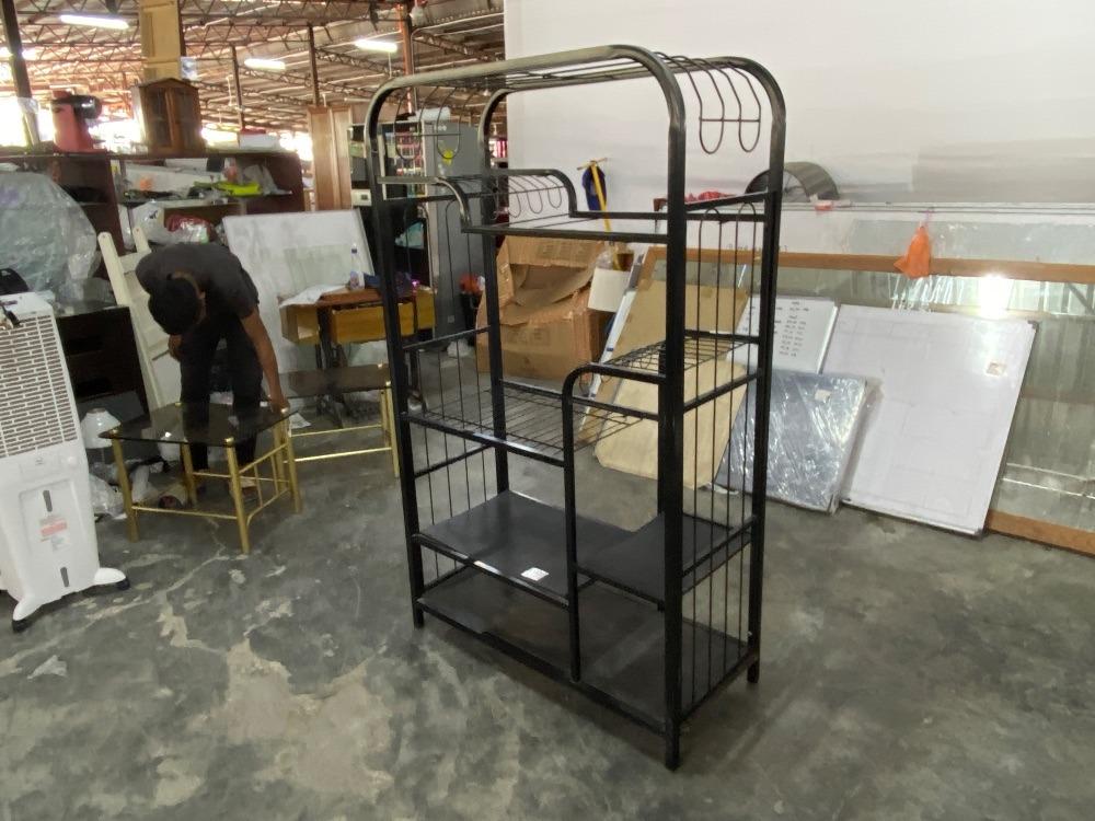 Decorative Metal Display Cabinet Black Colour / Kabinet Paparan Logam ...
