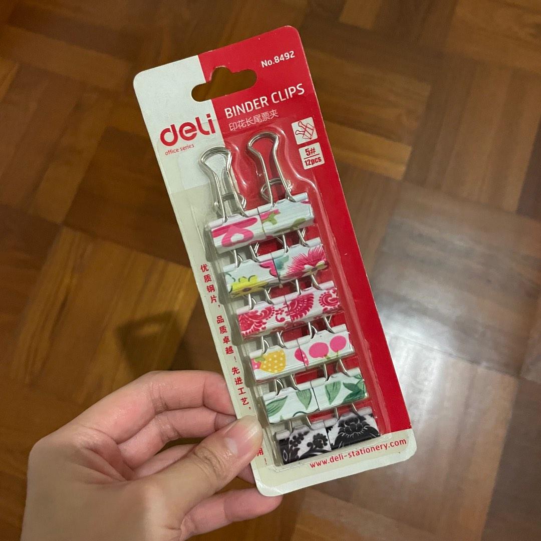 Deli Flower Binder Clips pack of 12, Hobbies & Toys, Stationery & Craft ...