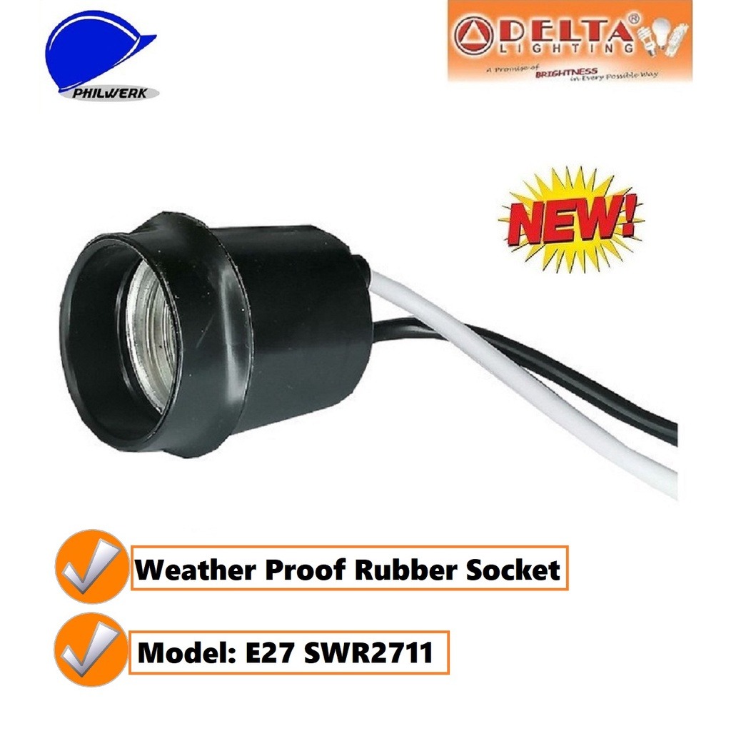 DELTA Weather Proof Rubber Socket E27 SWR2711, Commercial & Industrial ...