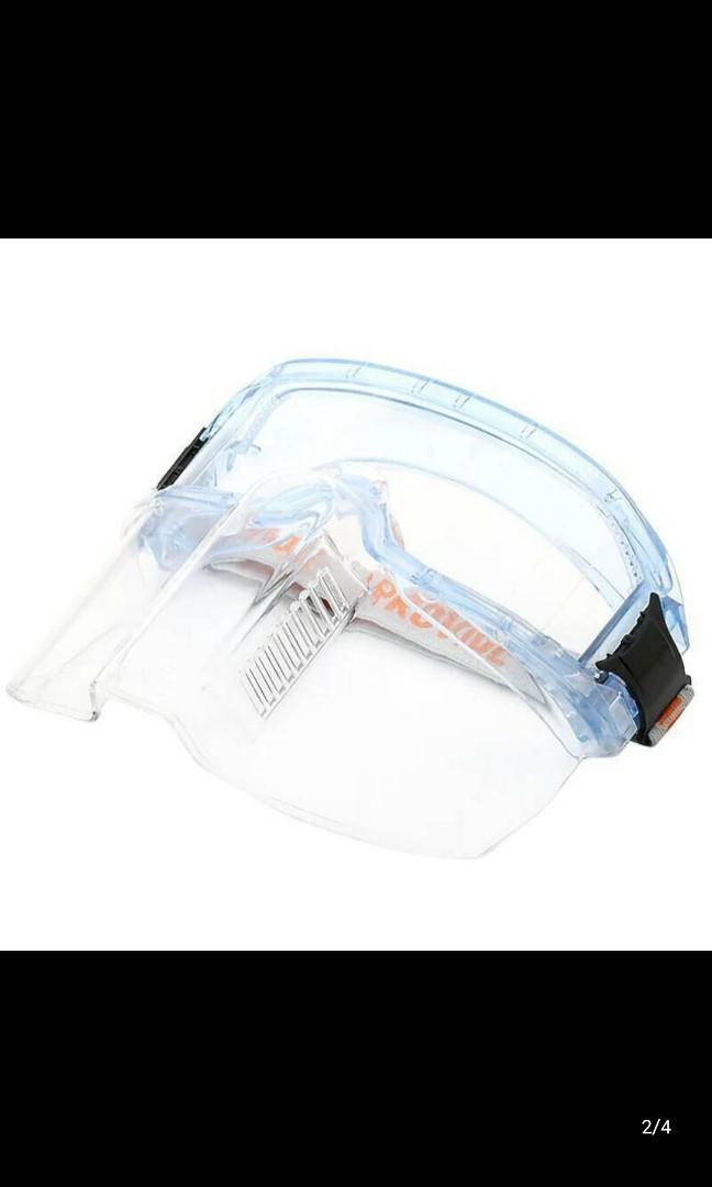 Detachable face shield with goggle, Health & Nutrition, Face Masks ...