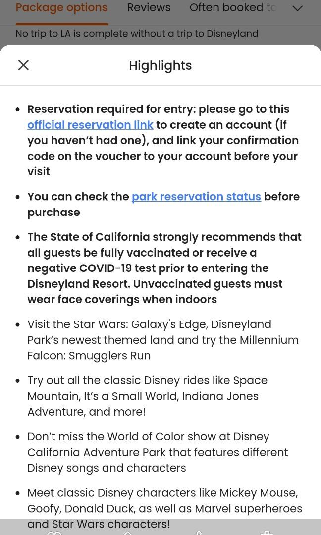 Disneyland Park & Disney California Adventure Park - 2 Day "1 Park per ...