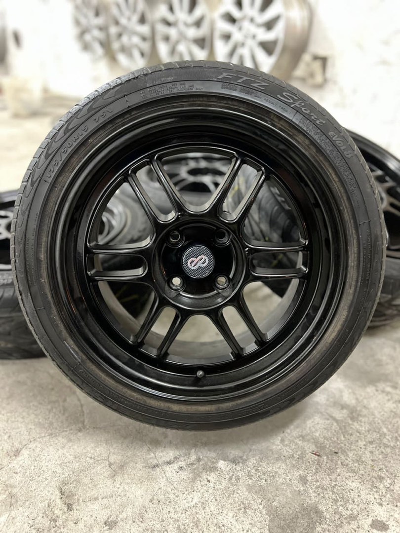 Enkei RPF1 15 inch sport rim Viva tyre 70%, Auto Accessories on Carousell