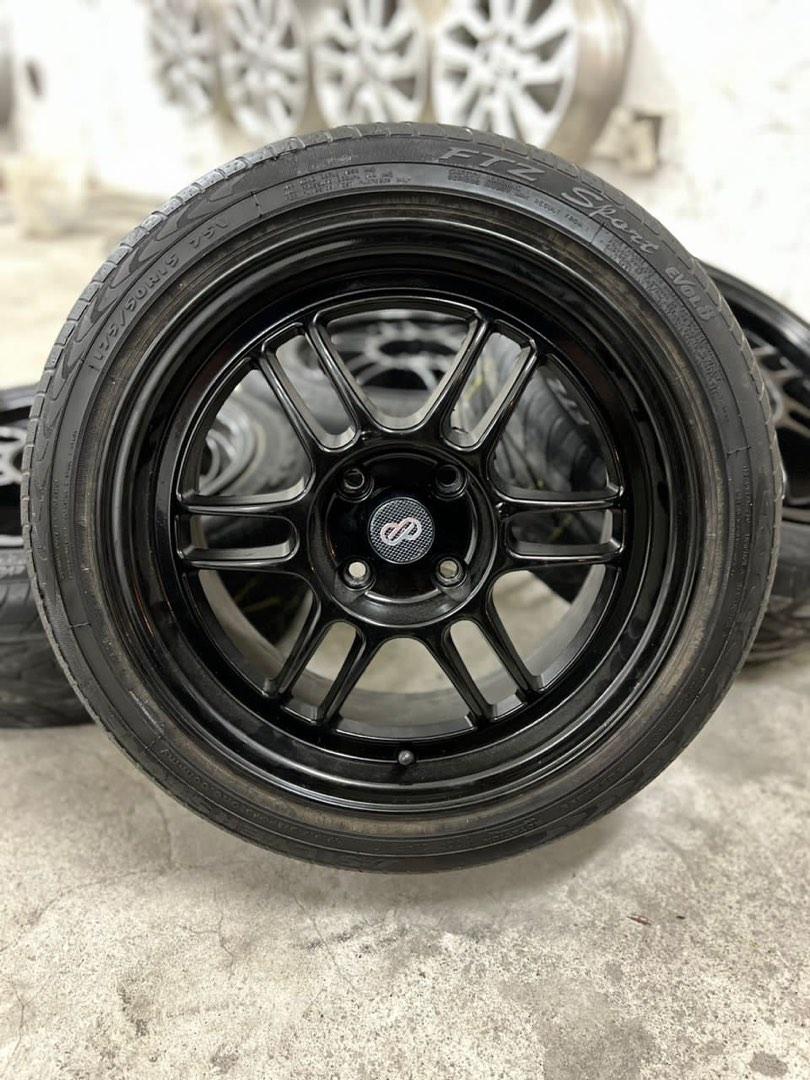 Enkei RPF1 15 inch sport rim Viva tyre 70%, Auto Accessories on Carousell