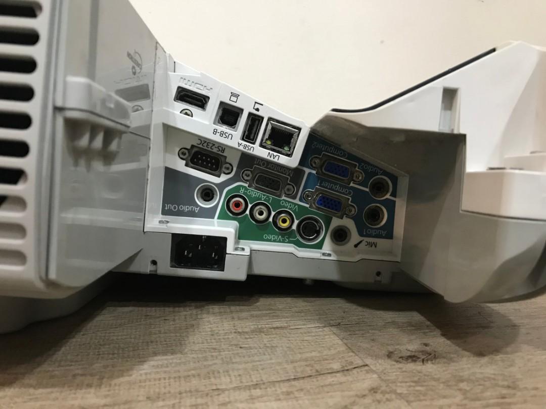 EPSON EB-485wi反射式超短焦投影機projector 3100流明 可側投 HDMI 提供1個月保固switch投影不延遲 手機 ...