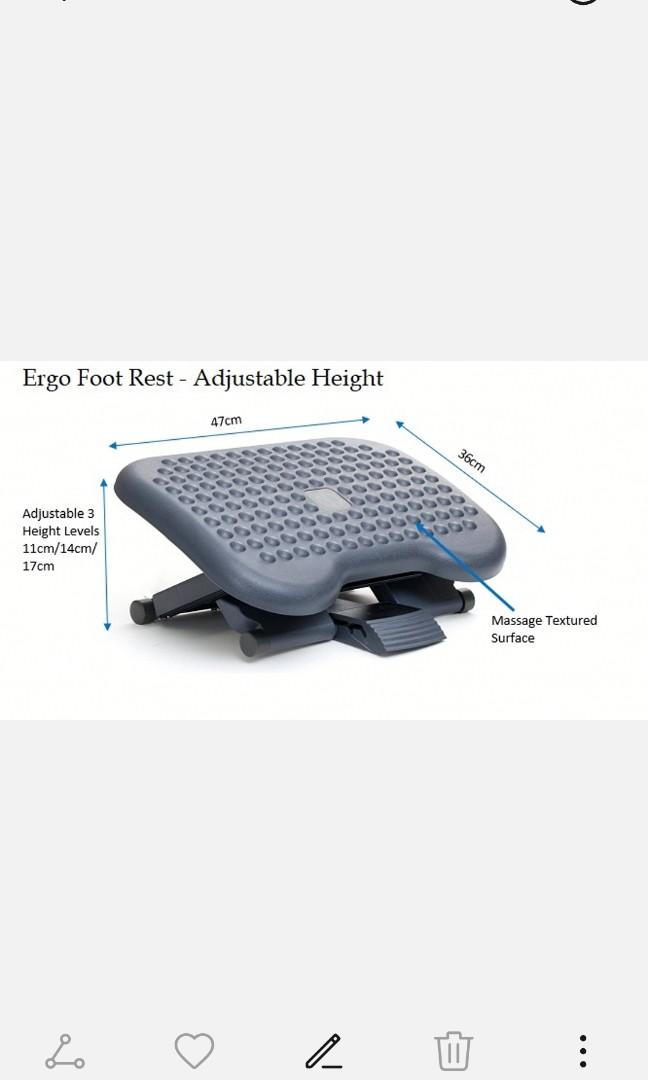 Ergonomic Foot Rest - Adjustable Height, Beauty & Personal Care, Foot ...