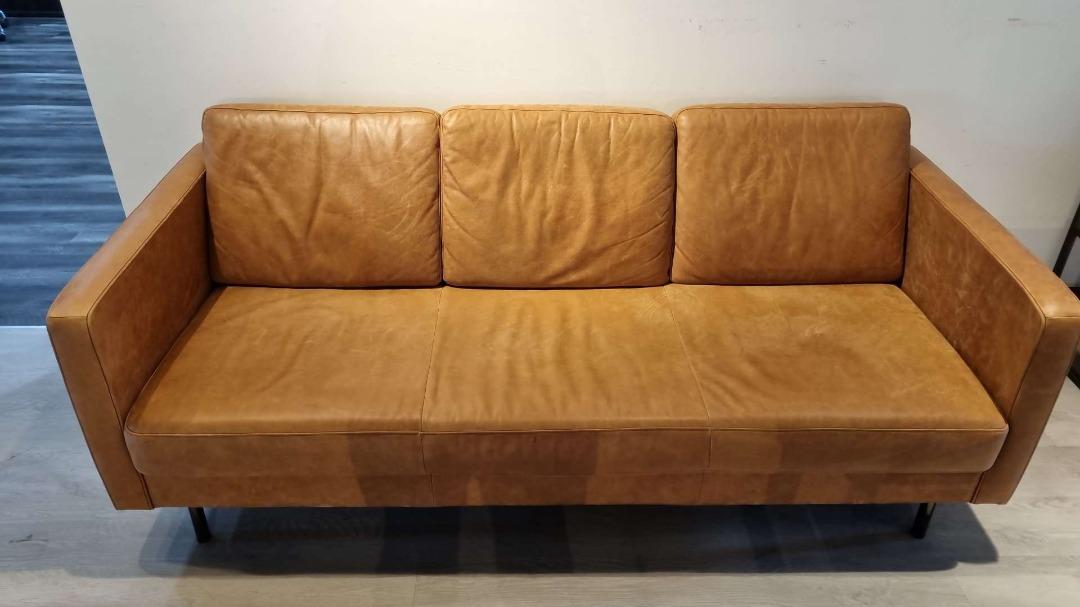 Ethnicraft - N501 sofa - 3 seater - Old Saddle, Furniture & Home Living ...