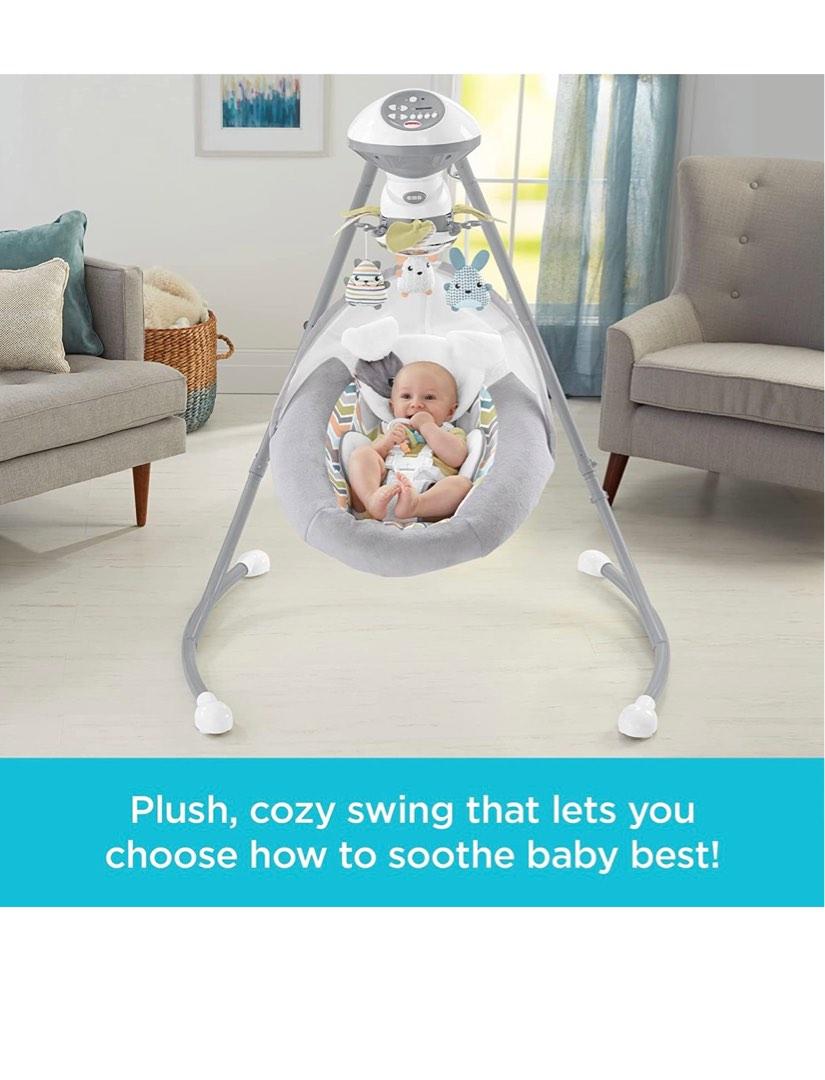 Fisher-Price Sweet Snugapuppy Swing, Dual Motion Baby Swing with Music ...