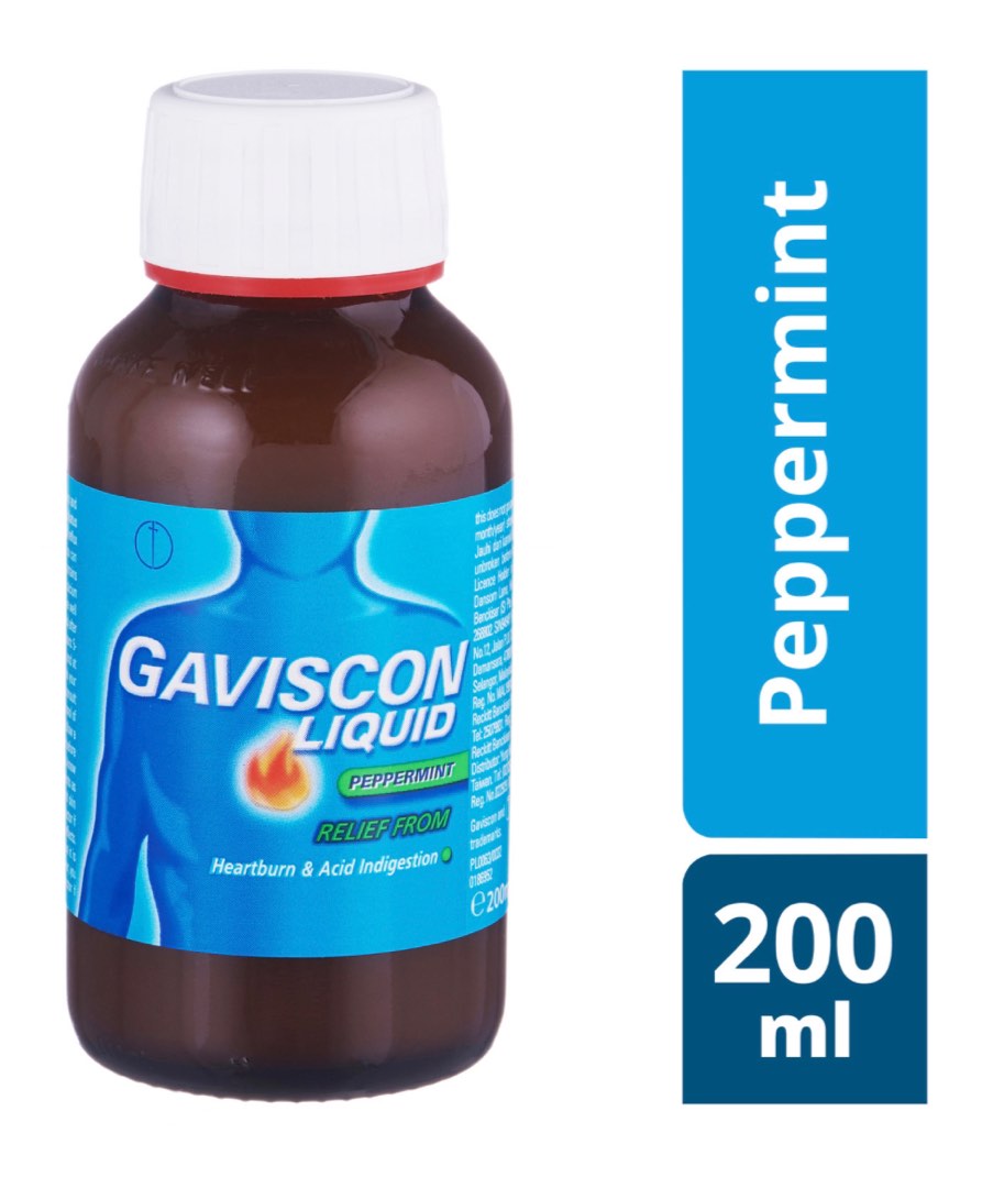 Gaviscon Liquid 200ml Peppermint, Health & Nutrition, Medical Supplies ...