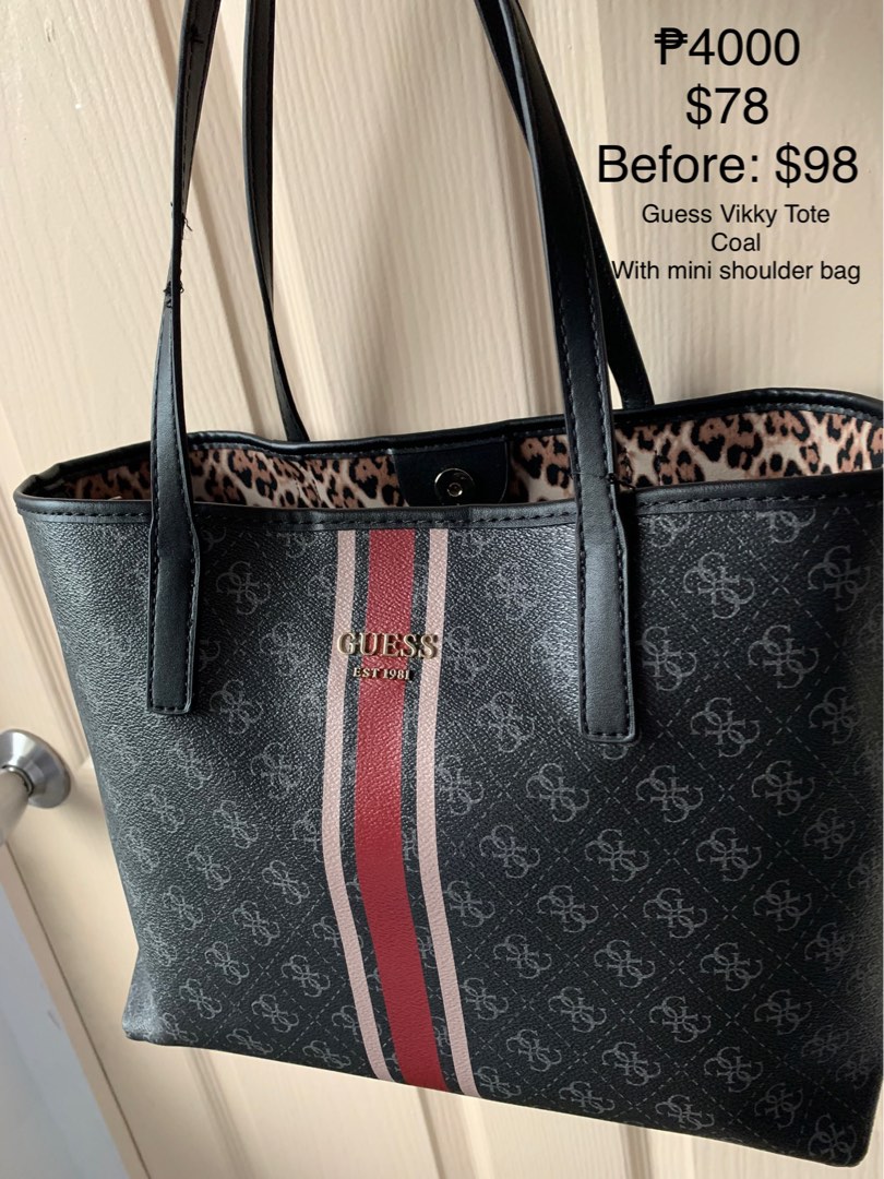Guess Open Tote with Mini Zipper Bag inside, Luxury, Bags & Wallets on ...