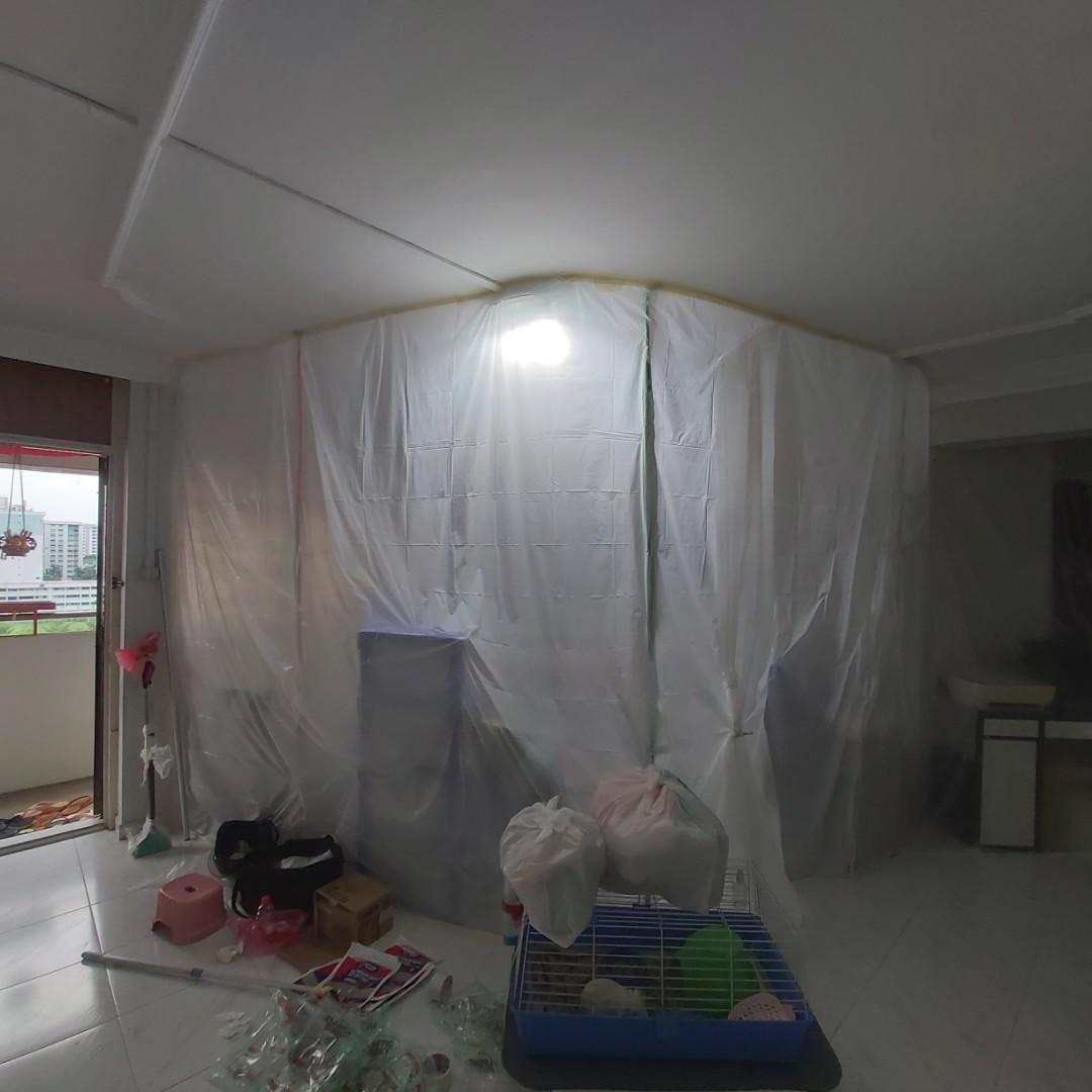 High Density & Quality HDB HIP Toilet Renovation useful DustSheets 9x12 ...