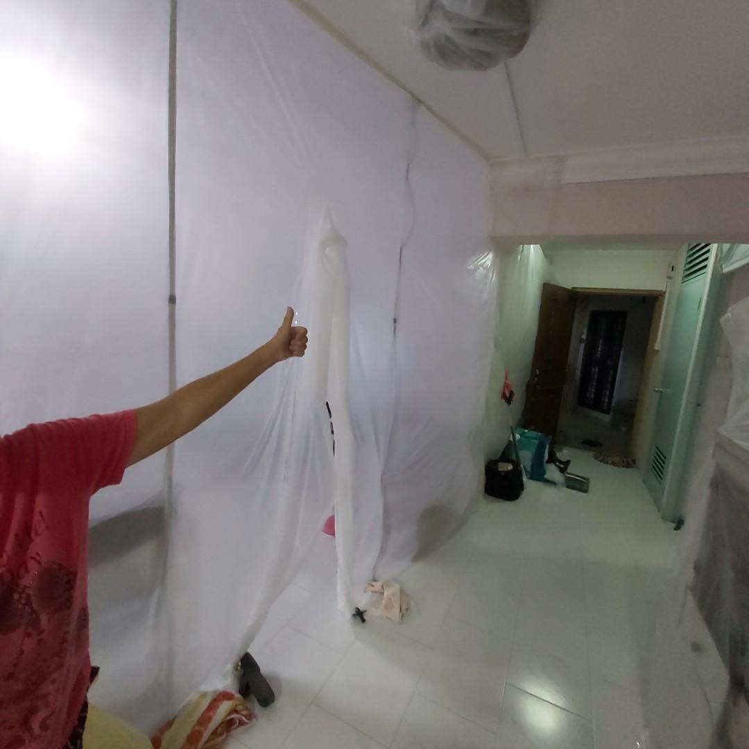 High Density & Quality HDB HIP Toilet Renovation useful DustSheets 9x12 ...