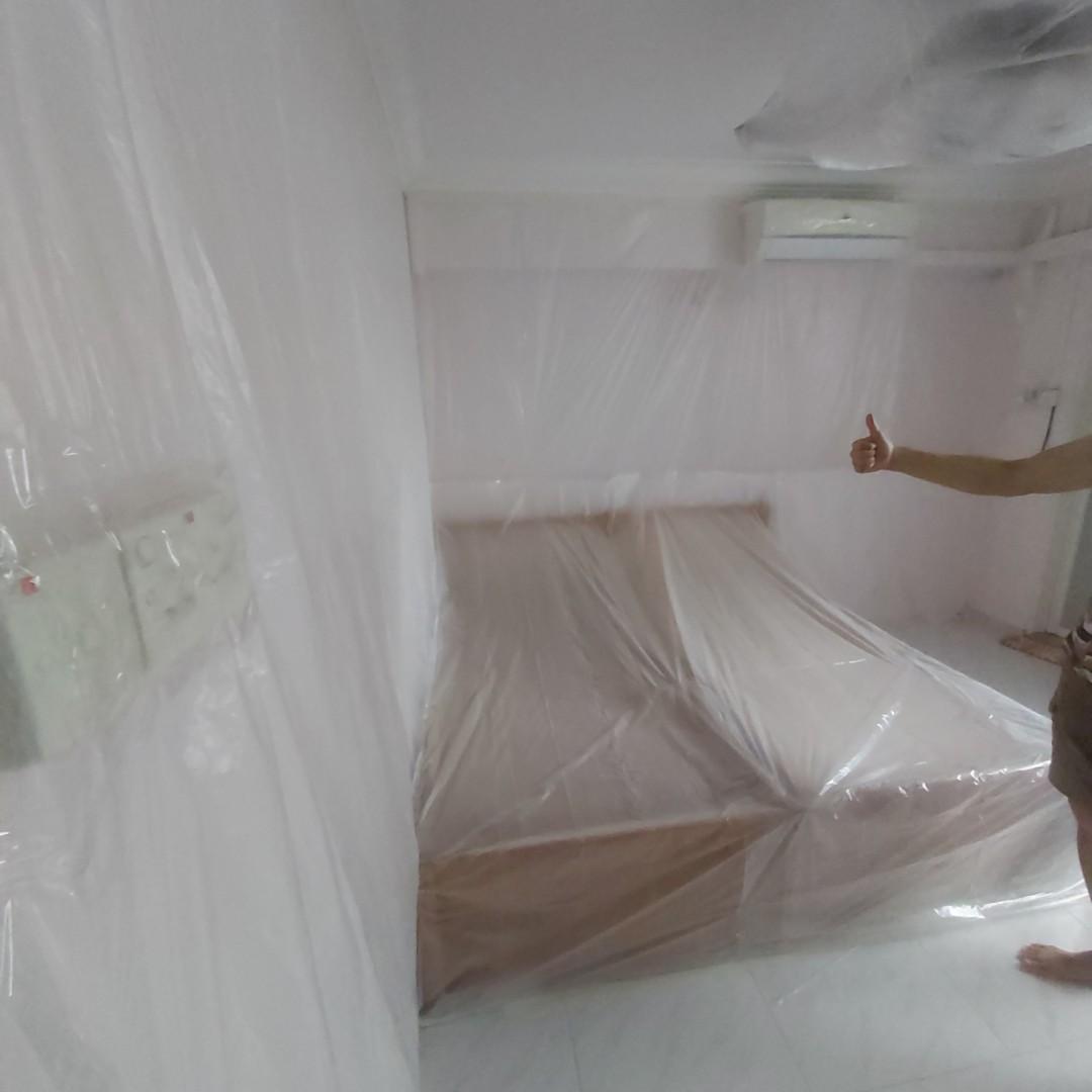 High Density & Quality HDB HIP Toilet Renovation useful DustSheets 9x12 ...