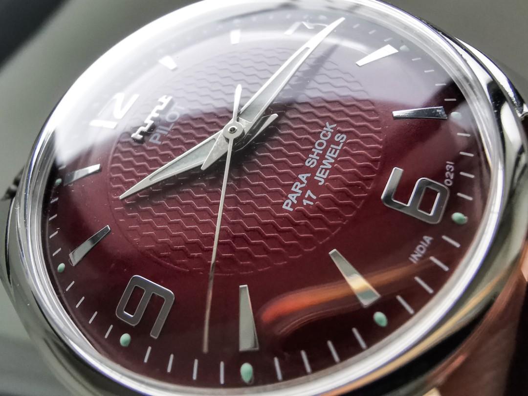 HMT Pilot Maroon, Men's Fashion, Watches & Accessories, Watches on ...