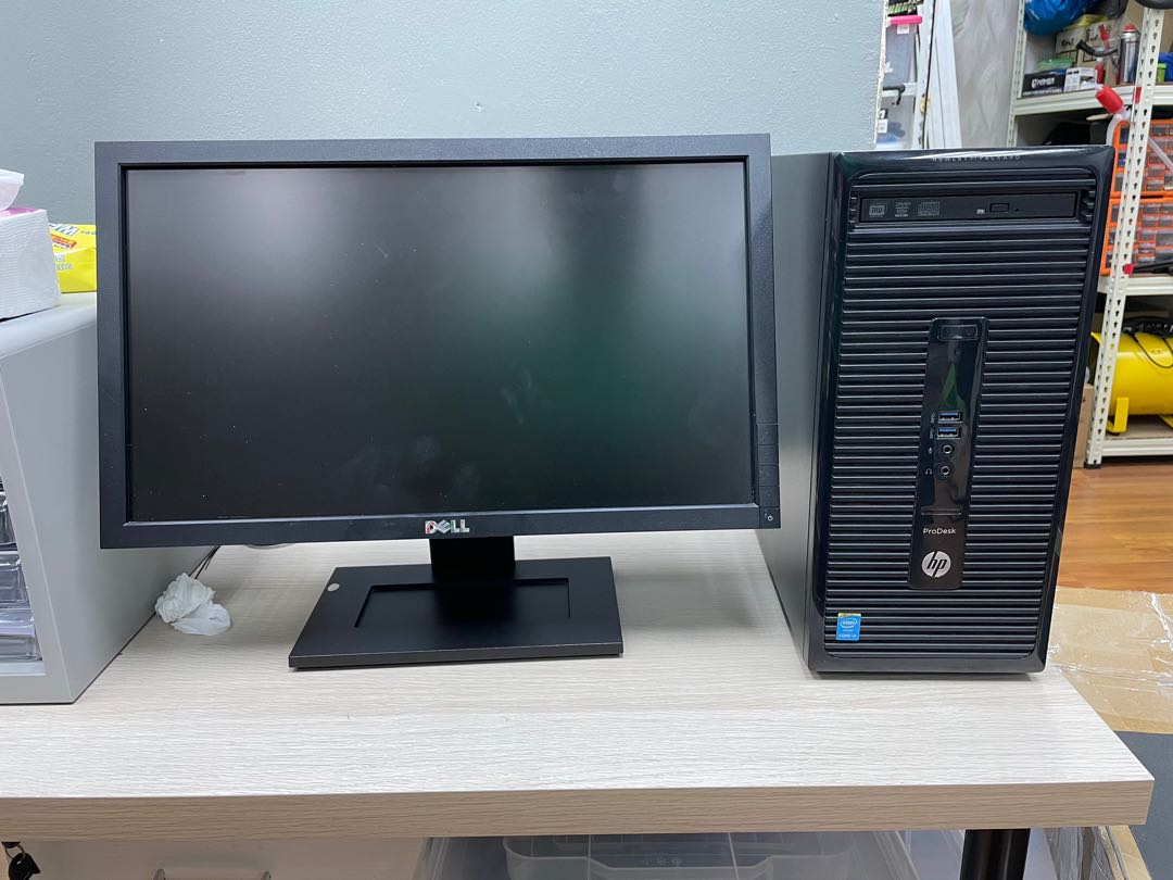 HP PC & Dell Monitor Work Station, Computers & Tech, Desktops on Carousell