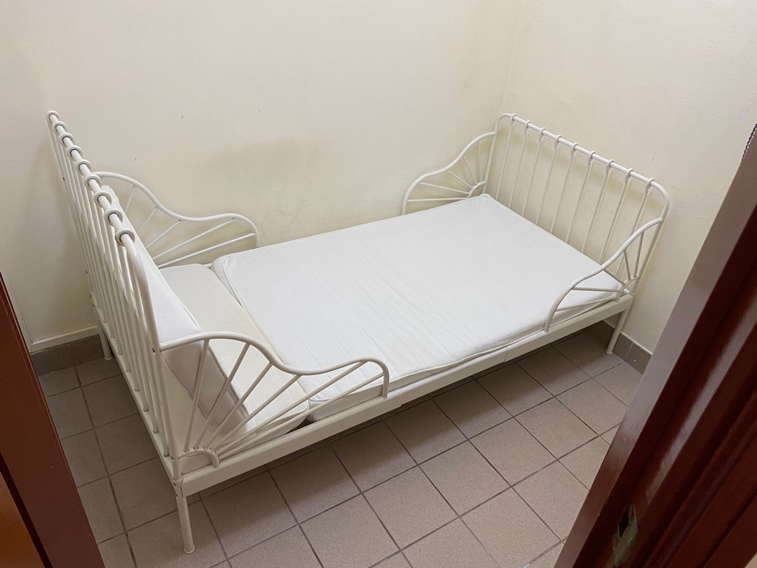 IKEA Extendable Single Bed Frame & Mattresses, Furniture & Home Living ...