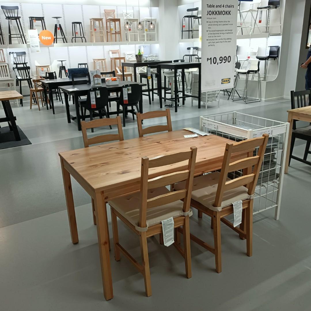 Ikea Jokkmokk 4-Seater Dining Set, Furniture & Home Living, Furniture ...