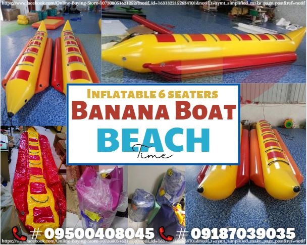 Inflatable 6 Seaters Banana Boat Towable PVC FABRIC CUSTOMIZE COLOR ...