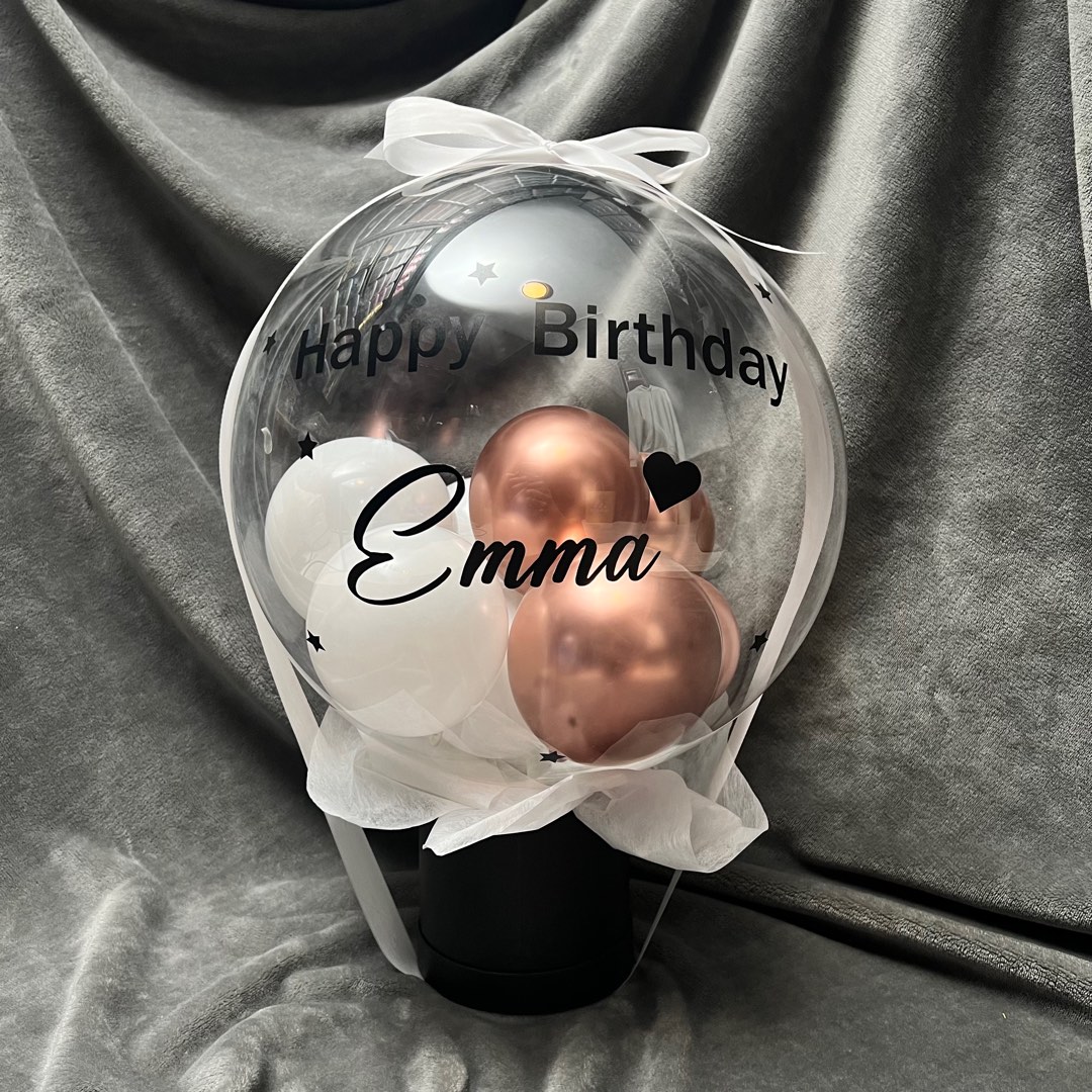 Balloon Bloom Box (Customisable) Bobo Bubble Balloon, Hobbies & Toys ...