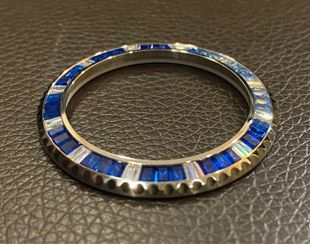 Instock Custom Rolex Submariner/GMT Blue Sabr Bezel Stainless Steel ...