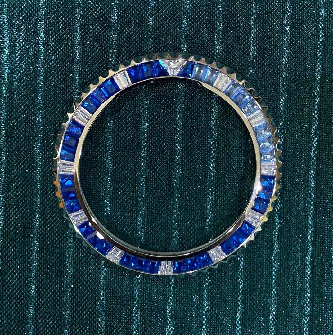 Instock Custom Rolex Submariner/GMT Blue Sabr Bezel Stainless Steel ...