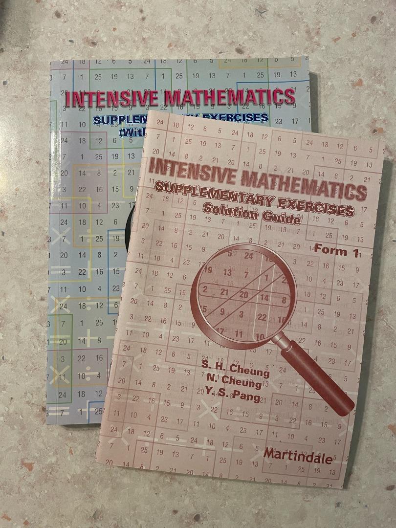 INTENSIVE MATHEMATICS (Form 1) -with solution guide, 興趣及遊戲, 書本 & 文具, 書本 ...