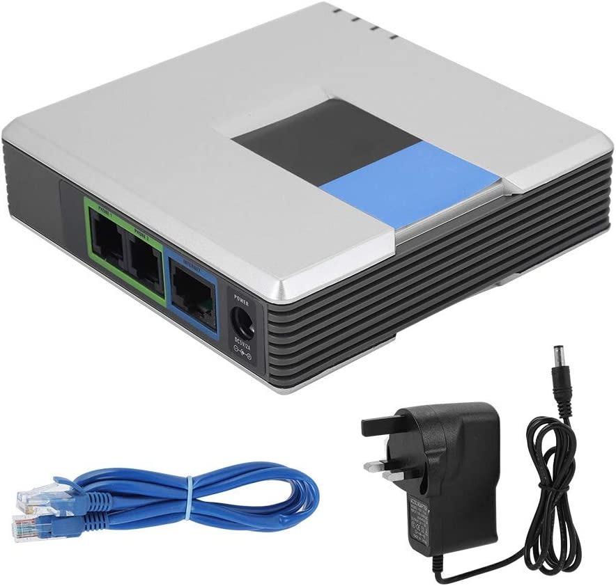 Internet Voip Phone Adapter, VoIP Gateway Internet Phone 2 Ports ...