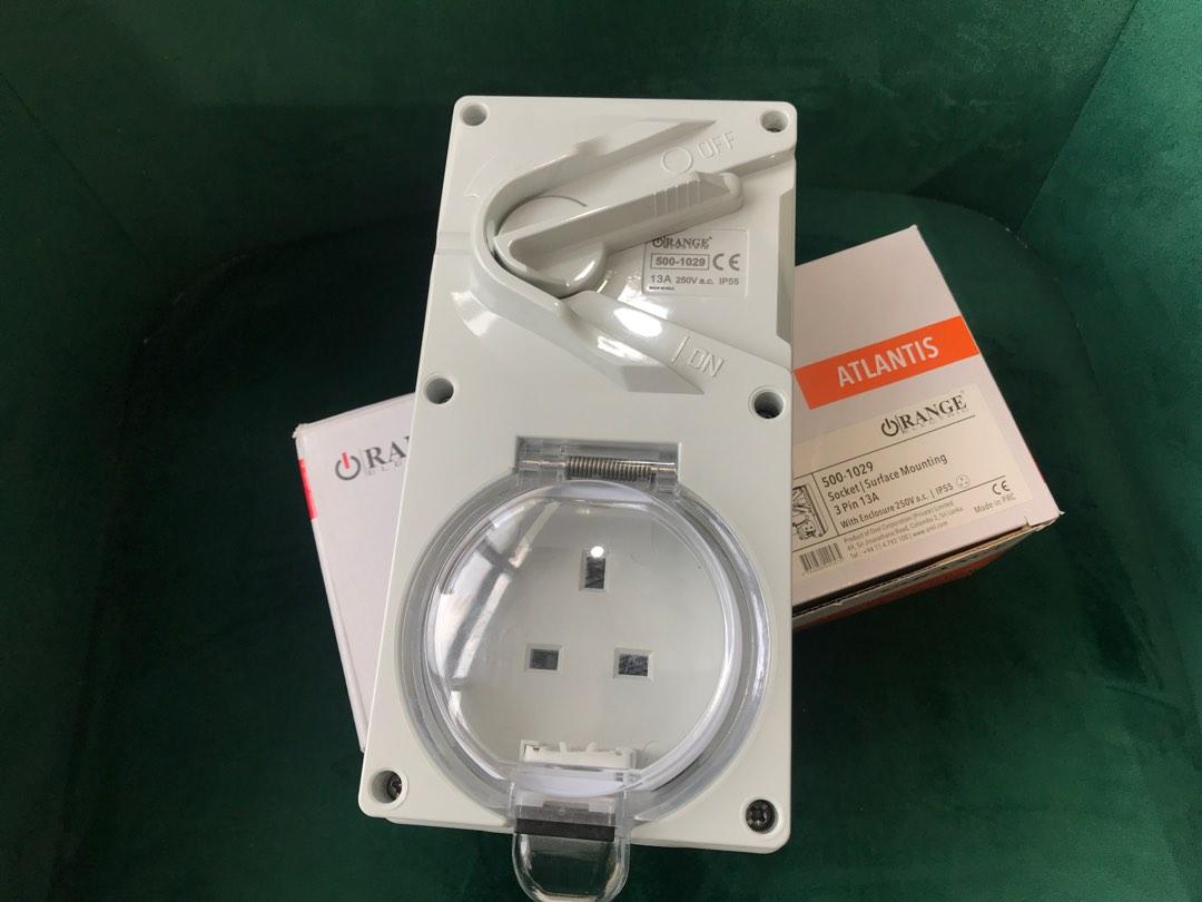 Isolator 13A Plug Weatherproof IP55 Rating Approved, Furniture & Home ...