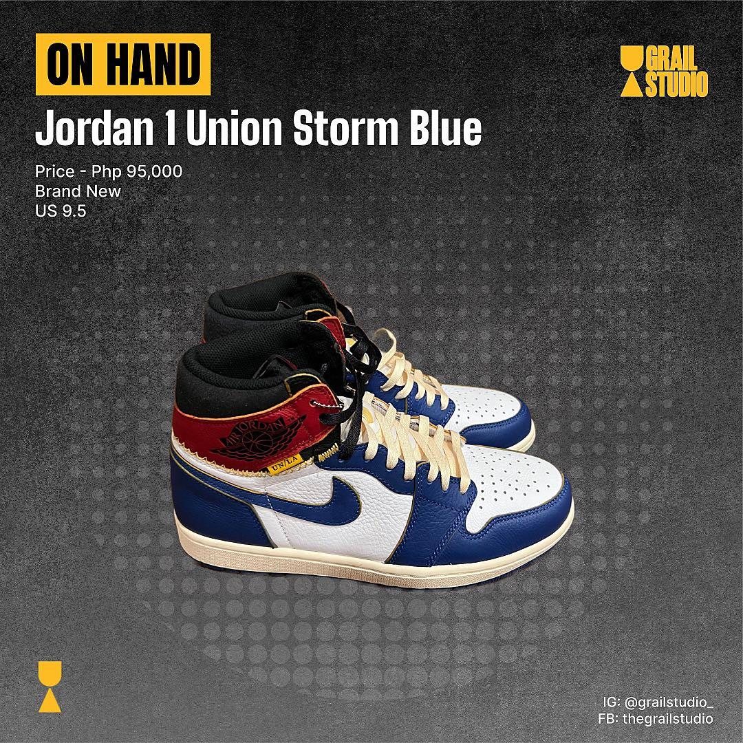 Jordan 1 High Union Storm Blue, Men's Fashion, Footwear, Sneakers on ...