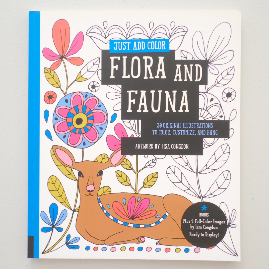 Just Add Color Flora and Fauna Coloring Book, Hobbies & Toys ...