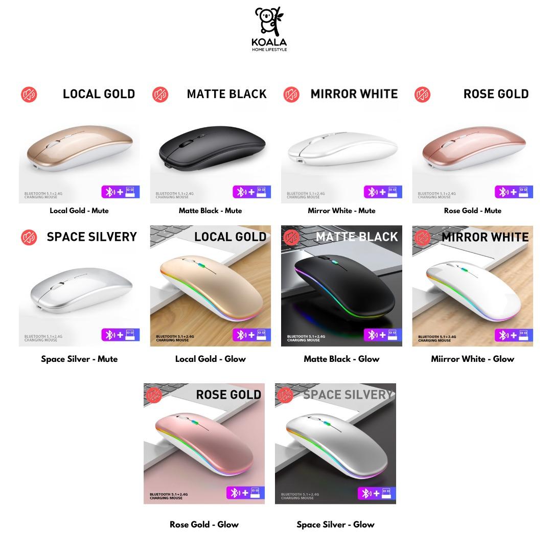 Koala Home Wireless Mouse 2.4Ghz Receiver Optical Adjustable Silent led ...