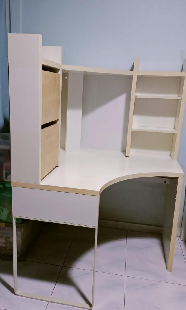IKEA L Shape Wooden Study/ Computer Desk, Furniture & Home Living ...