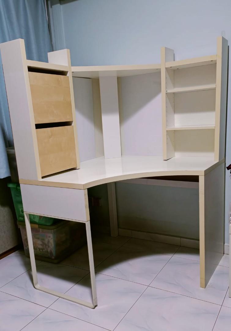 IKEA L Shape Wooden Study/ Computer Desk, Furniture & Home Living ...