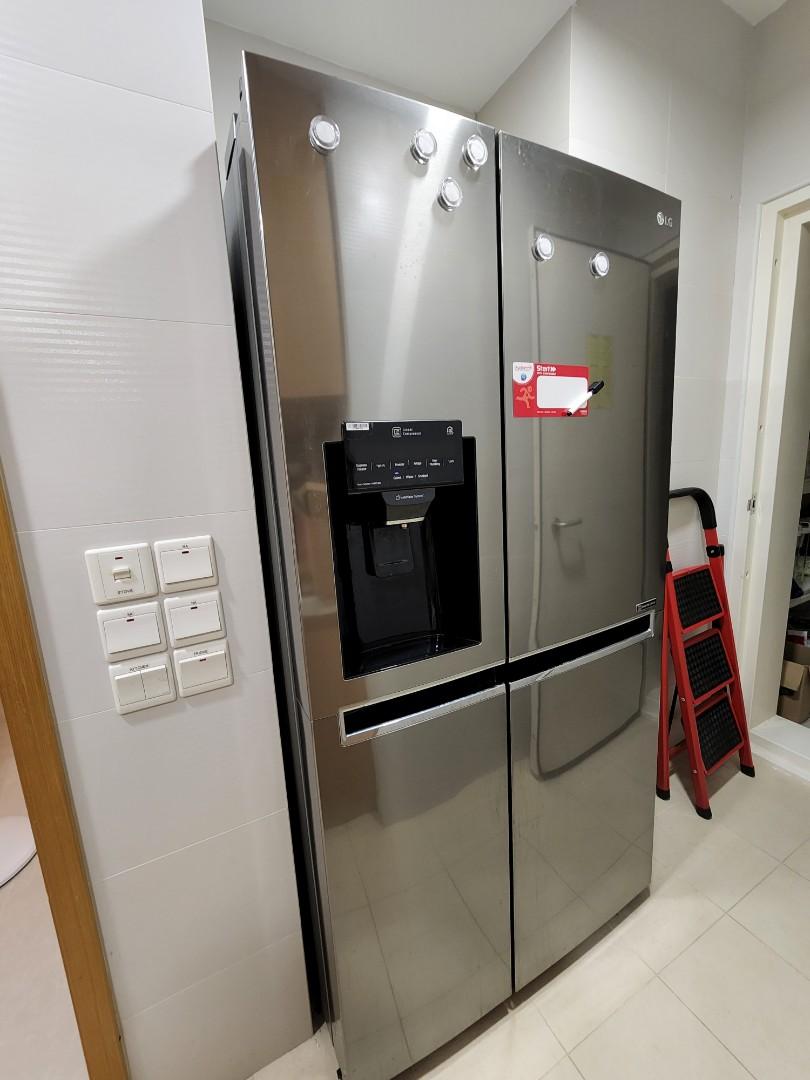LG 2 Door Fridge with ice cube, ice water and ice slurry dispenser, TV ...