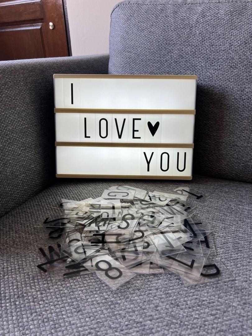 Light box with alphabets, Furniture & Home Living, Home Decor, Other ...