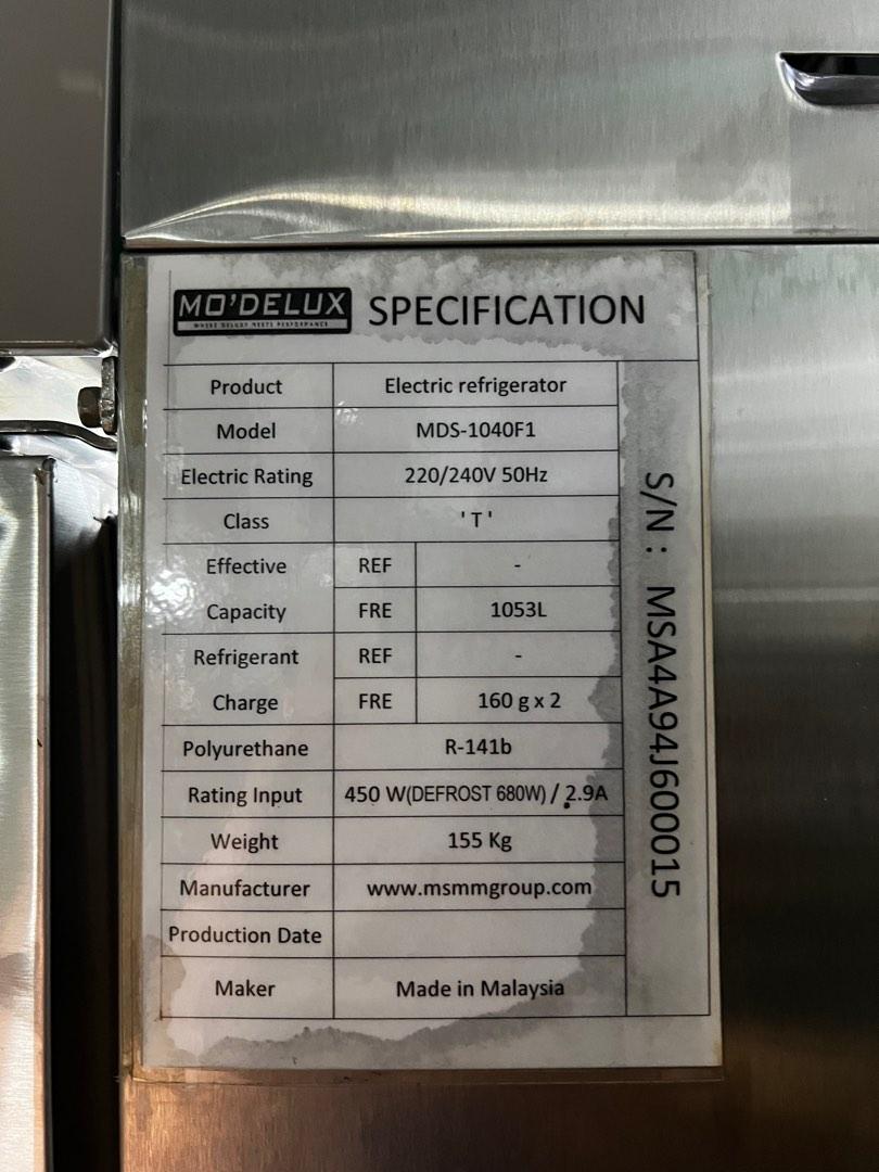 Like new condition (Free delivery and warranty) Modelux 4 door freezer ...