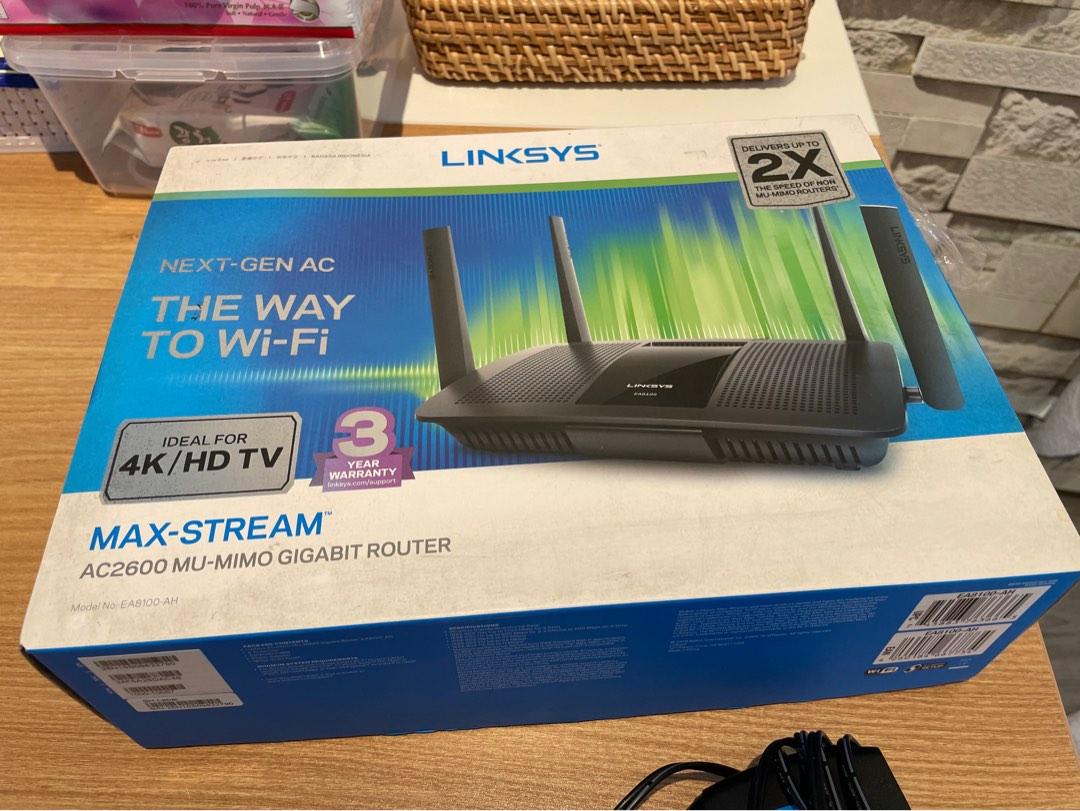 Linksys Max-Stream AC2600 MU-MIMO Gigabit Router, Computers & Tech ...