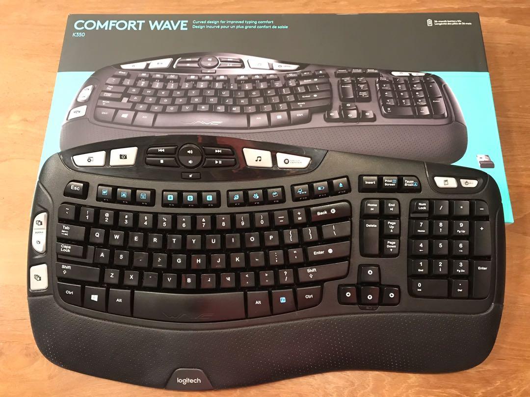Logitech K Wave Wireless Ergonomic Keyboard Computers Tech Parts Accessories Computer