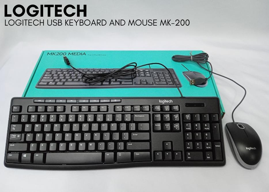 Logitech MK Wired Combo Mouse And Keyboard Computers Tech Parts Accessories Computer