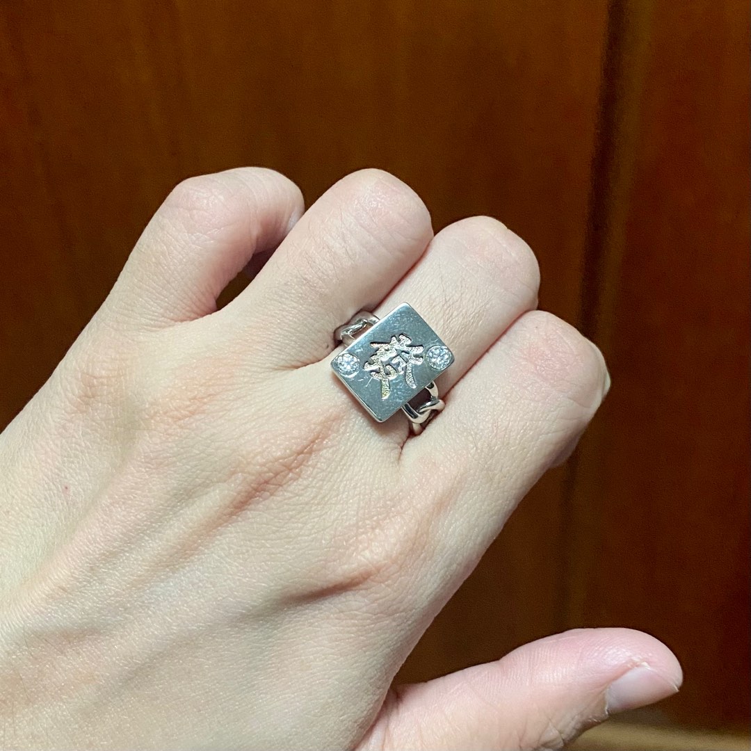 Mahjong ring s925, Women's Fashion, Jewelry & Organisers, Rings on ...