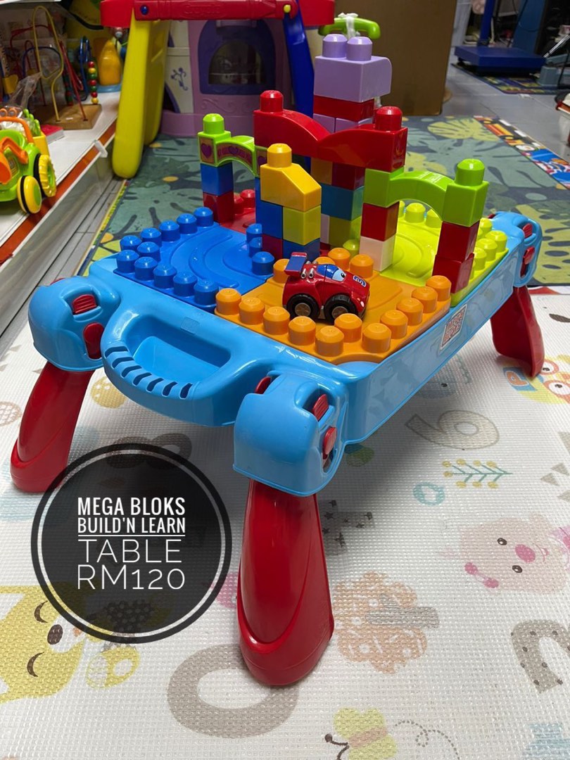 Megablocks Build n Learn Table, Hobbies & Toys, Toys & Games on Carousell
