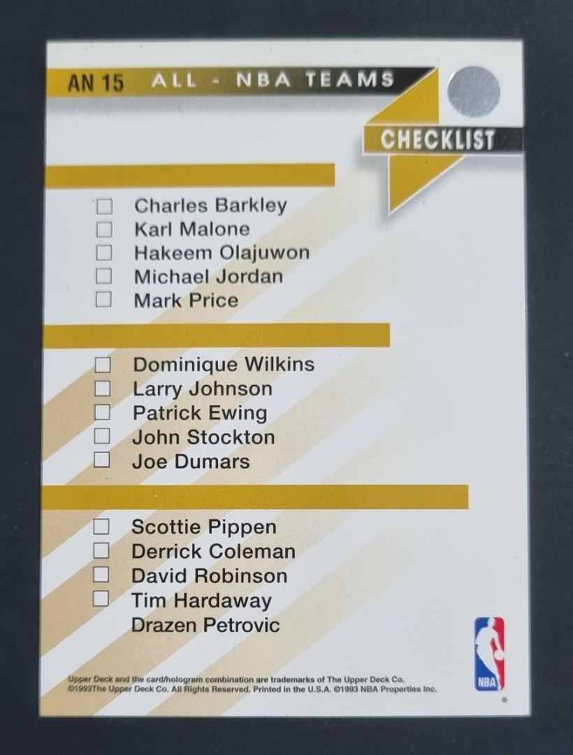 Michael Jordan All-NBA Checklist Card, Hobbies & Toys, Toys & Games on ...