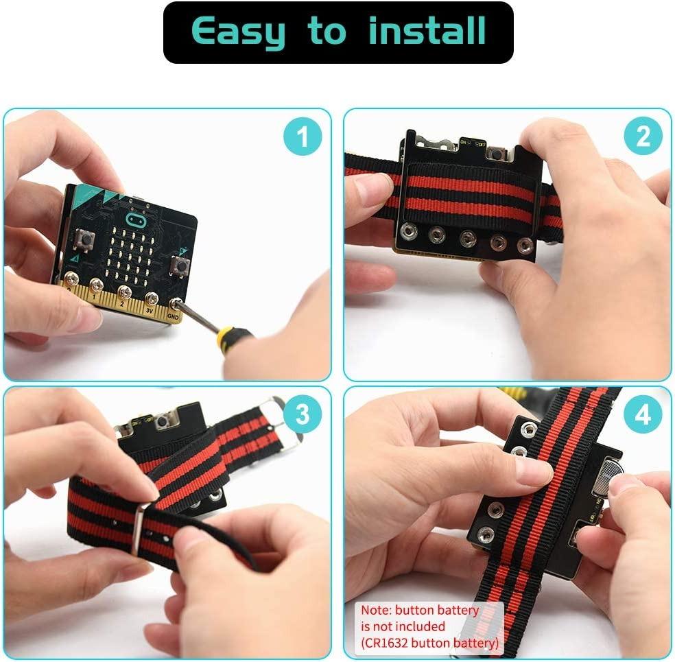 Microbit手錶擴展板套裝(簡易版) Micro bit Smart Watch Starter Kit micro bit智能手錶 ...